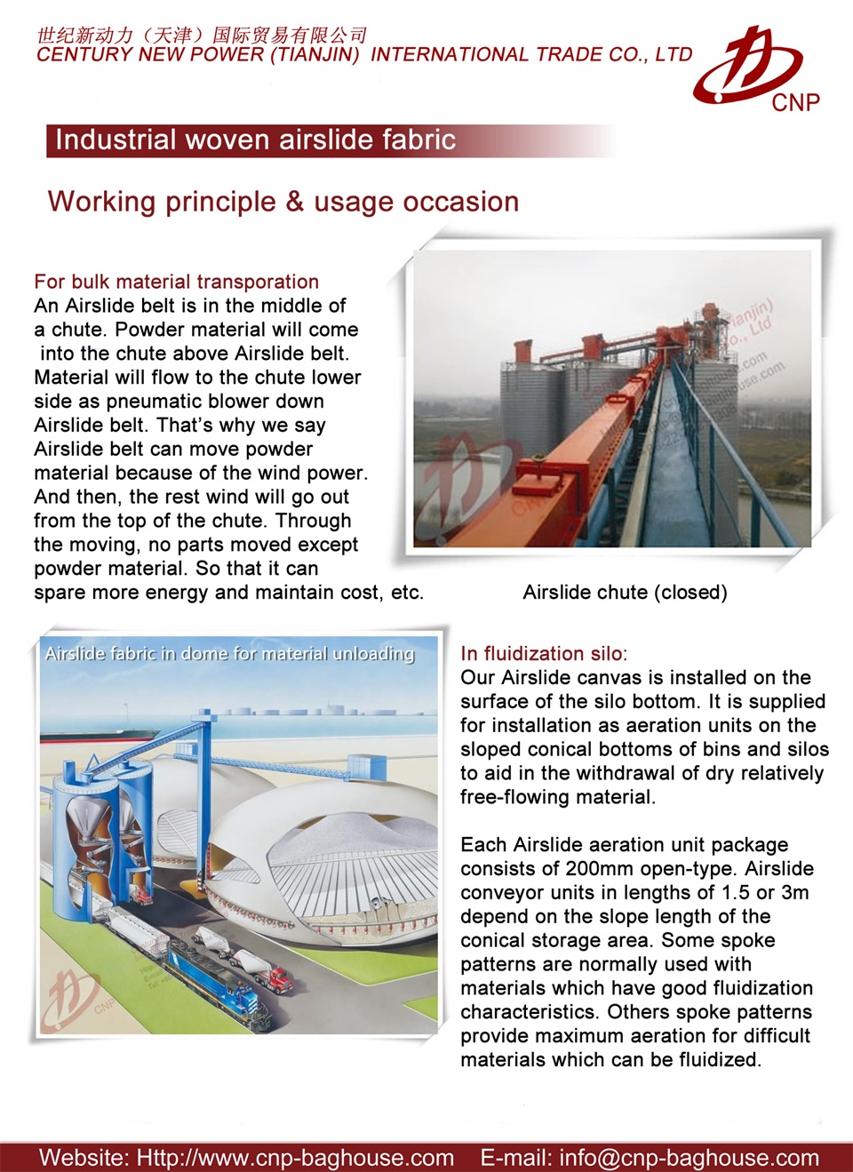 Airslide Fabric - cnp-dustcollector